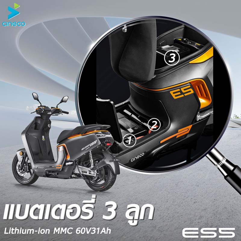 รีวิว รถไฟฟ้า Cineco ES5 แรงสมูท 5000 วัตต์ พร้อมสเปคเหนือคู่แข่ง ...