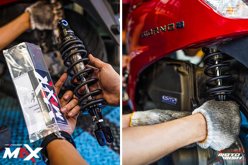 รีวิว โช้คอัพ PROFENDER Max Series สำหรับรถ Honda Giorno+ จะเปลี่ยนทำไม ...